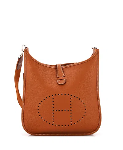 Pre-owned Pre-owned Hermes Hermes Pm Evelyne Bag Gen Iii Clemence In Brown | ModeSens
