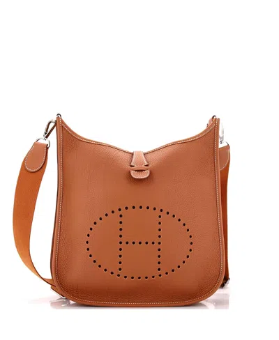 Pre-owned Pre-owned Hermes Hermes Pm Evelyne Bag Gen Iii Clemence In Brown | ModeSens