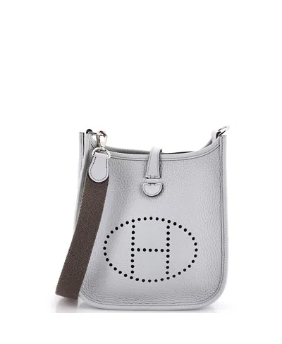 Pre-owned Pre-owned Hermes Hermes Tpm Evelyne Bag Gen Iii Clemence In Blue | ModeSens