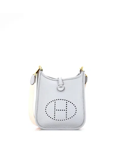 Pre-owned Pre-owned Hermes Hermes Tpm Evelyne Bag Gen Iii Clemence In Blue | ModeSens