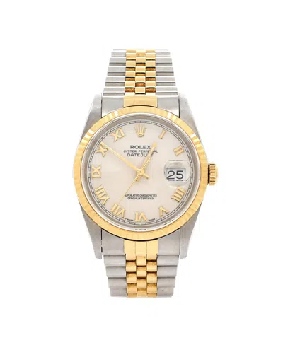 Pre-owned Rolex Rolex Oyster Perpetual Datejust Automatic Watch In Stainless Steel And Gold 36mm ...