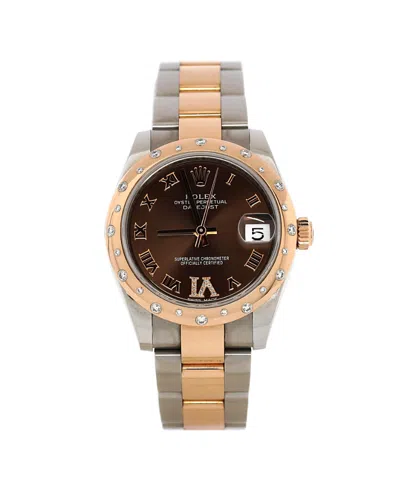 Pre-owned Pre-owned Rolex Rolex Oyster Perpetual Datejust Chocolate ...