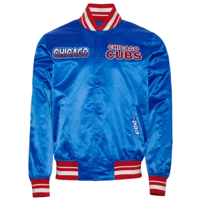 Pro Standard Mens Chicago Cubs Turn It Up M Rib Satin Jacket In Royal ...