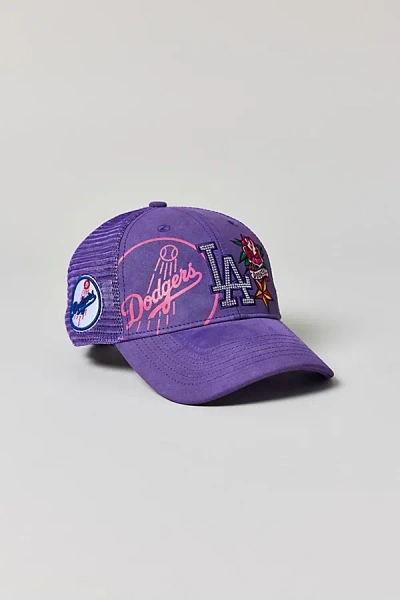 Pro Standard Mlb Los Angeles Dodgers Rhinestone Trucker Hat In Purple ...