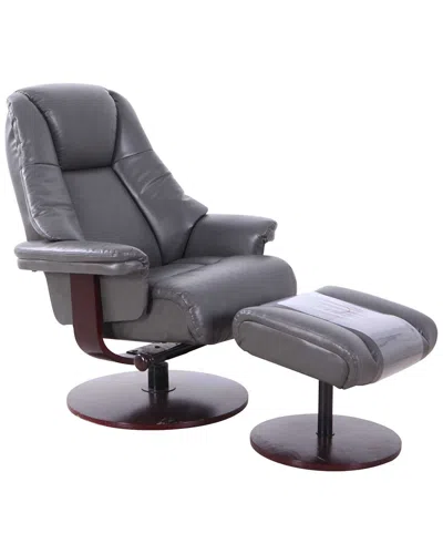 Progressive Furniture Relax-r Lindley Recliner & Ottoman In Grey | ModeSens
