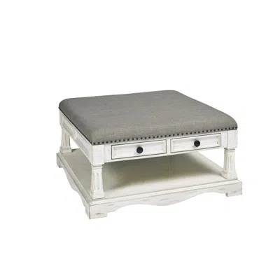 Progressive Furniture Square Upholstered Cocktail Table In White | ModeSens