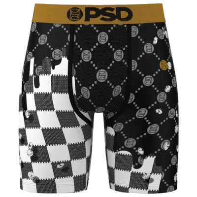 Psd Mens Check Drip Underwear In Black/white/gold | ModeSens