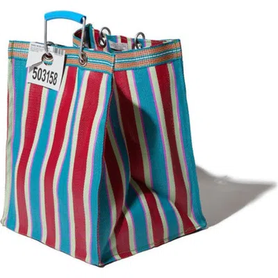 Puebco Recycled Plastic Stripe Bag In Red X Blue | ModeSens