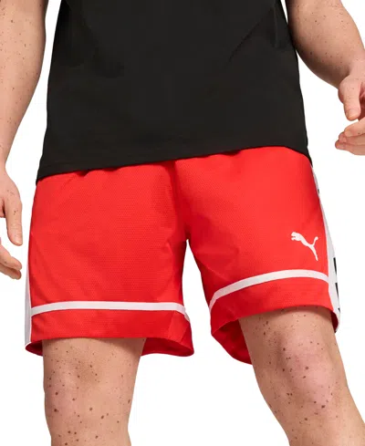 Puma Men's Signature All Jaws Logo Shorts In Red | ModeSens