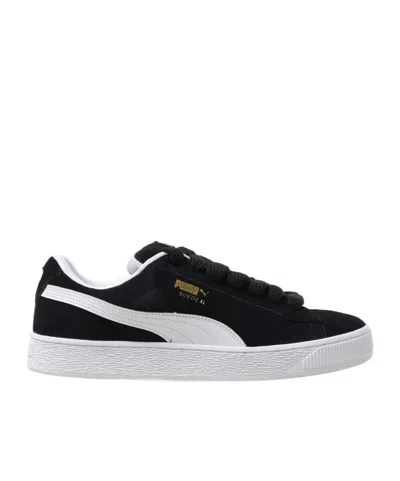 Puma Stamped-logo Suede Platform Sneakers In Black | ModeSens