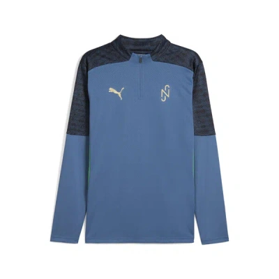 Puma X Neymar Jr "bna" Men's Quarter-zip In Blue Horizon-marine Blue ...