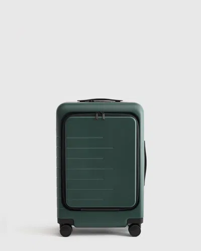 Quince Front Pocket Hard Shell Carry-on Suitcase 20" In Dark Green ...