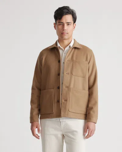 Quince Men's Italian Wool Chore Jacket In Dark Camel | ModeSens