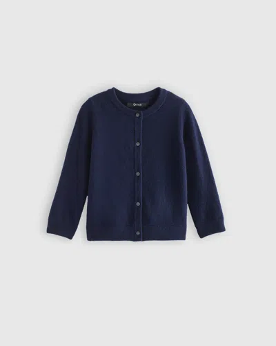 Quince Kids' Washable Cashmere Cardigan Sweater In True Navy | ModeSens