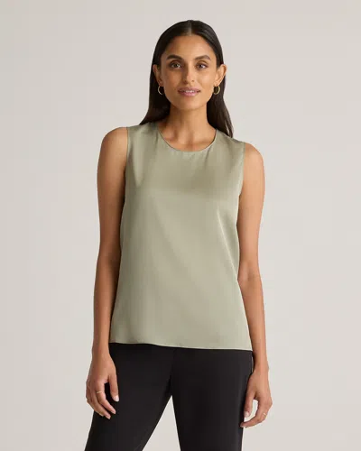 Quince Women's Washable Stretch Silk Shell Tank Top In Faded Seagrass ...