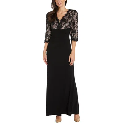 R & M Richards Petites Womens Sequined Lace Evening Dress In Multi ...