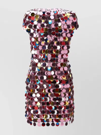 Rabanne The Iconic Sparkle Discs Dress In Pink | ModeSens
