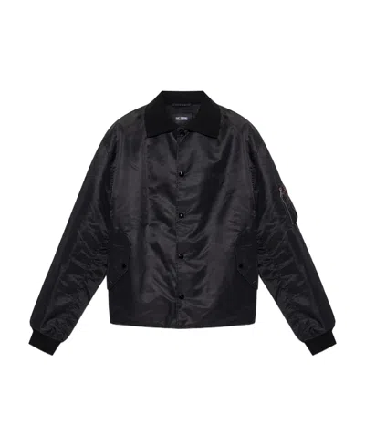 Raf Simons Collared Bomber Jacket In Black | ModeSens