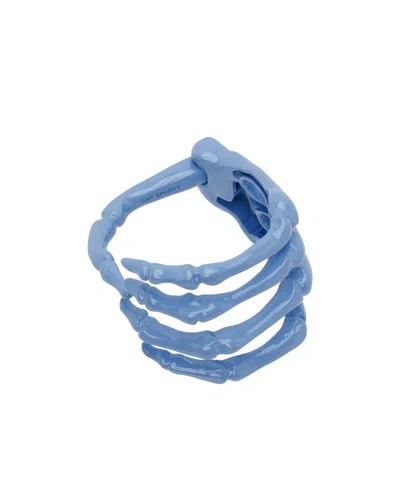 Raf Simons Skull Carving Bracelet In Blue | ModeSens