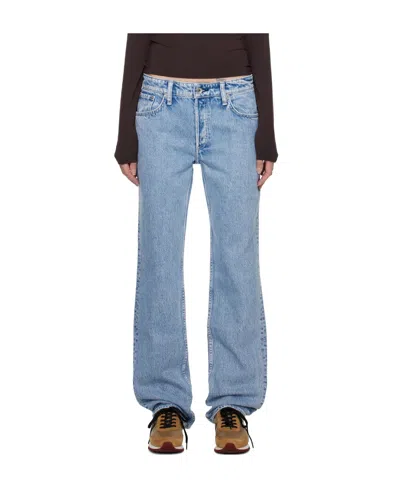 Rag & Bone Logo Jeans In Blue | ModeSens