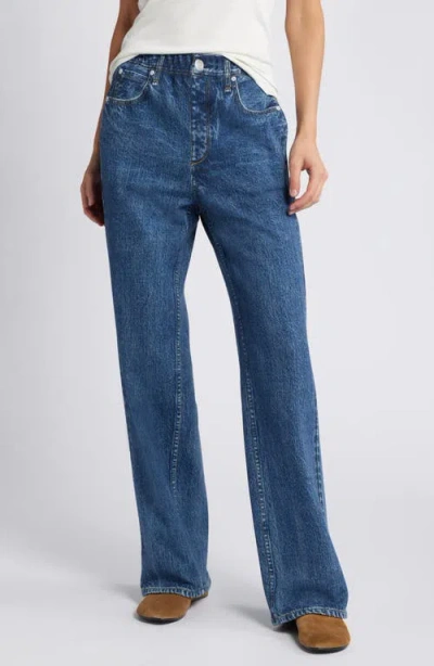 Rag And Bone Miramar Fleece Terry Wide Leg Sweatpant Jeans In Topaz Modesens