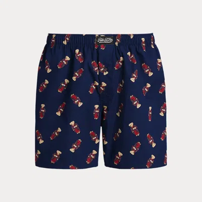 Polo Ralph Lauren Classic Woven Cotton Polo Bear Boxer In Multi Color ...