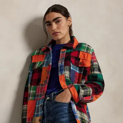 Polo Ralph Lauren Patchwork Overshirt In Multi Patchwork | ModeSens