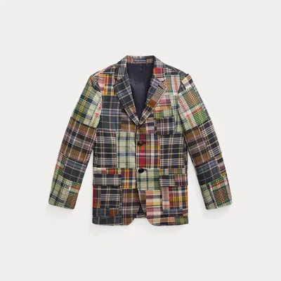 Polo Ralph Lauren Polo Indigo Patchwork Cotton Blazer In Blue | ModeSens