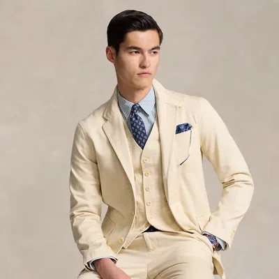Polo Ralph Lauren Tailored Washed Twill Suit Jacket In Full Cream ...