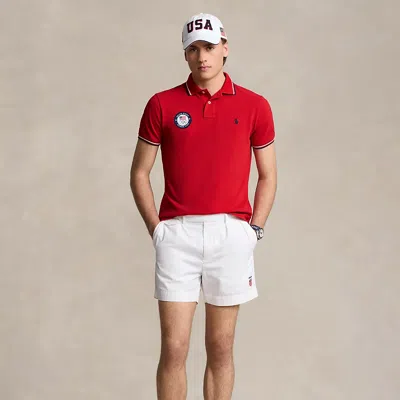 Polo Ralph Lauren Team Usa Mesh Polo Shirt In Rl2000 Red | ModeSens