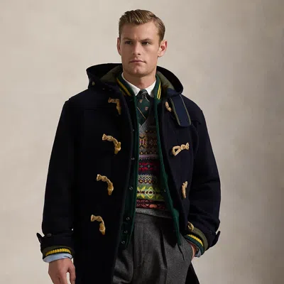 Polo Ralph Lauren Wool Twill Toggle Coat In Collection Navy | ModeSens