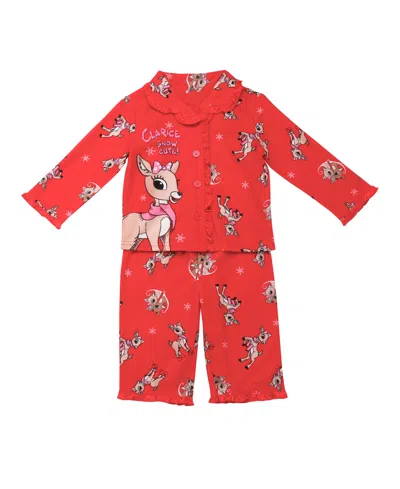 Rashti & Rashti Kids' Toddler Girls Clarice Reindeer 2-piece Pajama Set ...