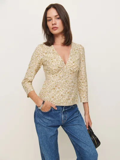 Reformation Marisa Top In Hermes | ModeSens