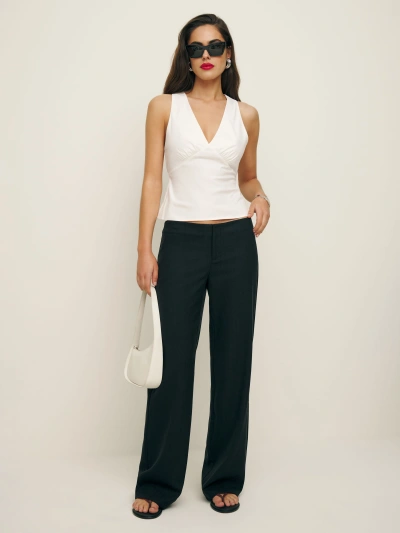 Reformation Vida Low Rise Pant In Black | ModeSens