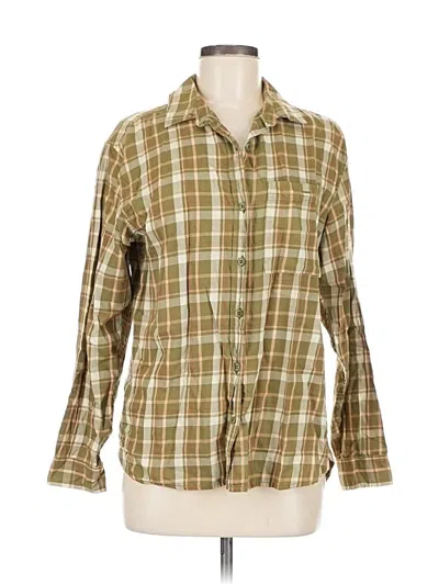 Pre-owned Rei Co Op Long Sleeve Button Down Shirt In Green | ModeSens