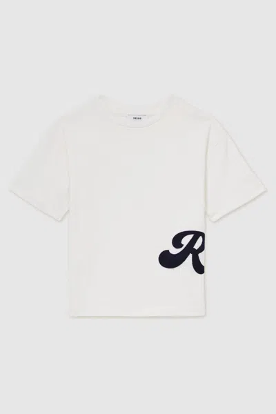 Reiss White Cotton Script-logo Oversized T-shirt | ModeSens