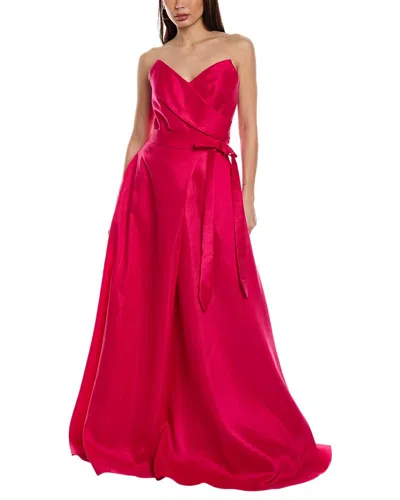 Rene Ruiz Draped Gown In Pink | ModeSens