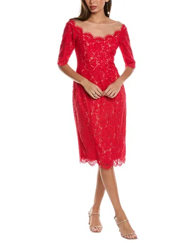 Rene Ruiz Lace Sheath Dress In Red | ModeSens