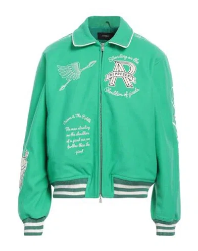 Represent Cherub Varsity Jacket In Green | ModeSens