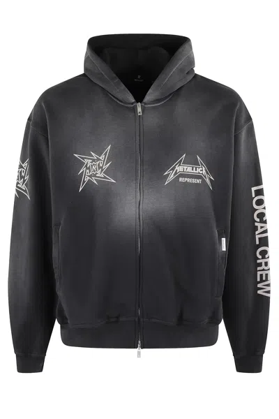 Represent Metallica 40 Year Anniversary Zip Thru Hoodie In Black | ModeSens