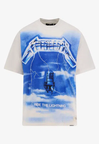 Represent X Metallica Ride The Lightning T-shirt In White | ModeSens