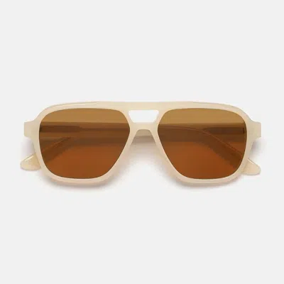 Retrosuperfuture Maneval Cremoso Sunglasses In Beige | ModeSens