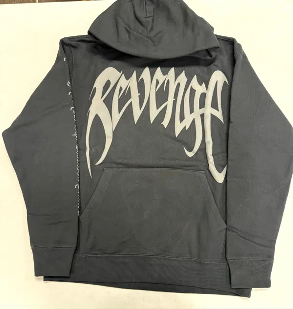 Pre-owned Revenge X Xxx Tentacion Kill Outline Logo Black Hoodie Size ...