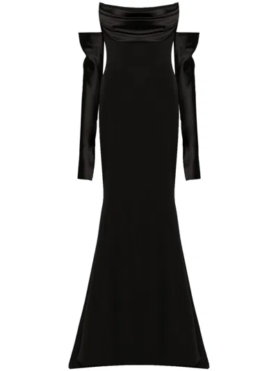 Rhea Costa Raven Gown In Black | ModeSens