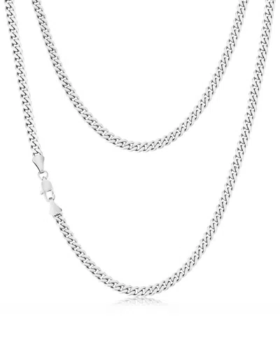 Rhona Sutton Miami Cuban 5mm Stainless Steel Chain Necklace In Silver ...