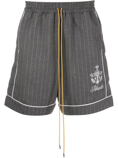 Rhude Drawstring Pj Shorts In Grey | ModeSens