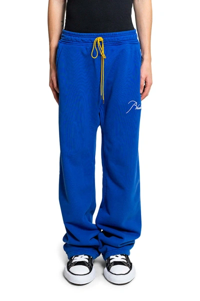 Rhude Logo Sweatpants In Blue | ModeSens