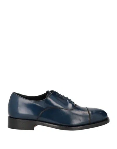 Richard Owen Richard Owe'n Man Lace-up Shoes Blue Size 6 Calfskin ...
