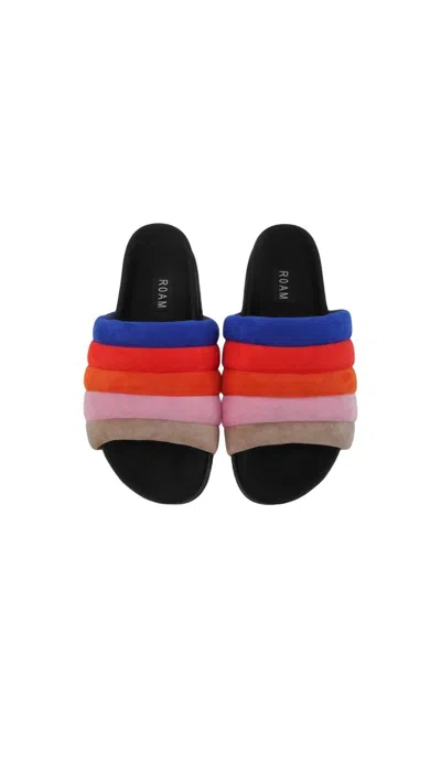 Roam Pillar Suede Slide In Rainbow In Multi | ModeSens