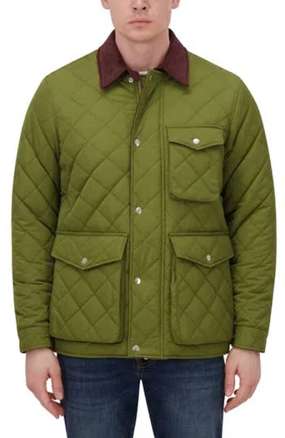 Robert Graham Quilted Utility Jacket In Lime | ModeSens